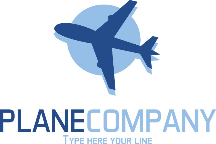 Plane front side graphic design template Vector Image