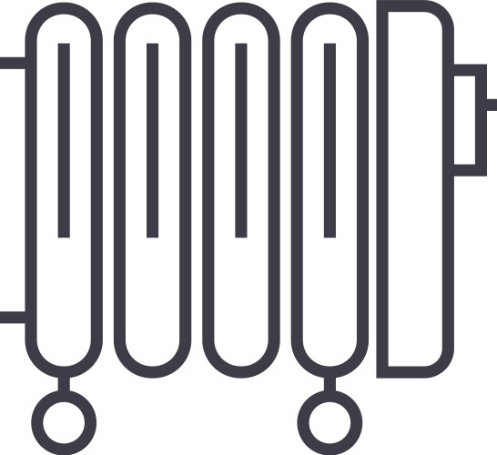 Heater or electric radiator line icon Royalty Free Vector