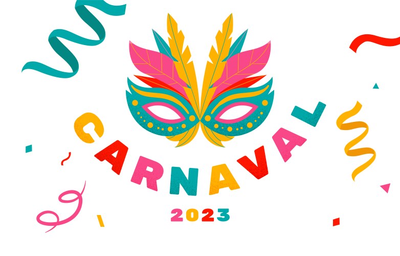 Carnaval de barranquilla isolated on white Vector Image