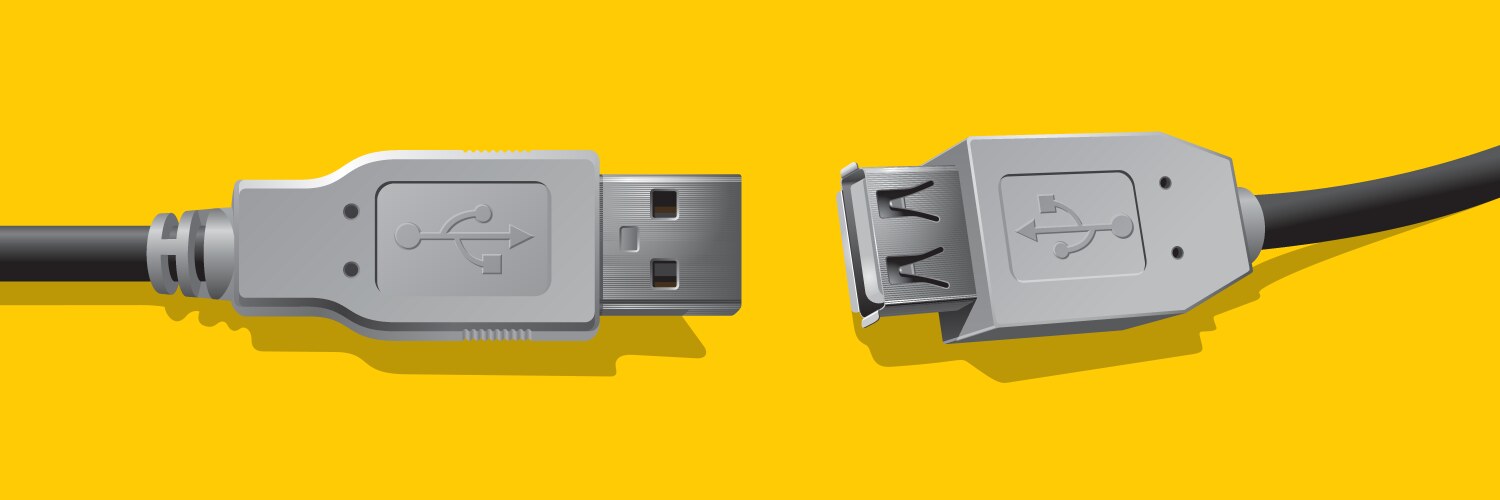 Usb wire Royalty Free Vector Image - VectorStock