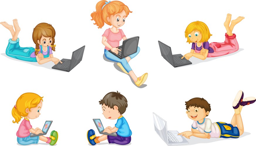 Kids technology Royalty Free Vector Image - VectorStock