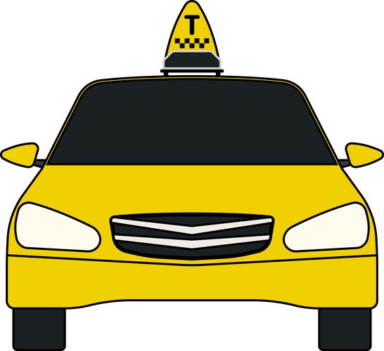 Taxi icon front view Royalty Free Vector Image