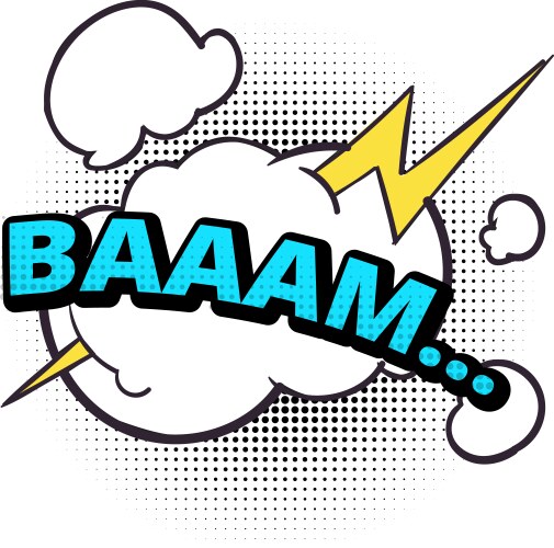 Comic sounds cartoon explode stripped burst Vector Image