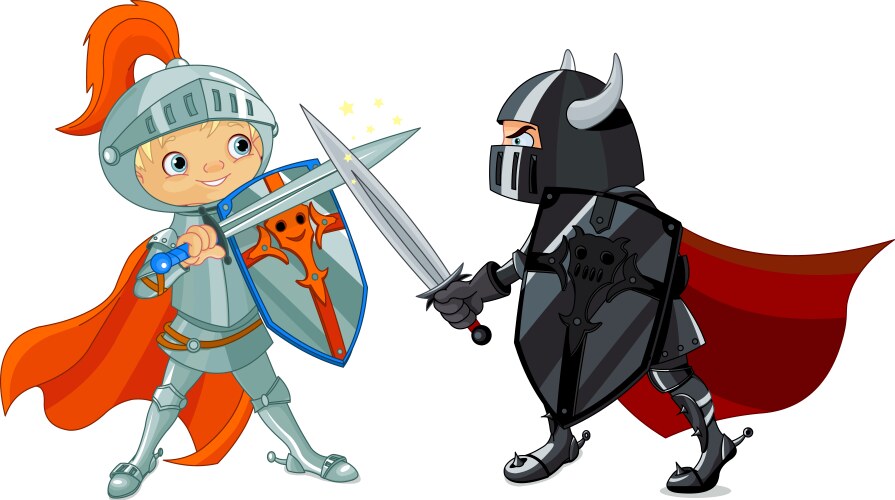 Brave knight Royalty Free Vector Image - VectorStock