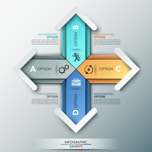 Six step banner design chart infographic Vector Image