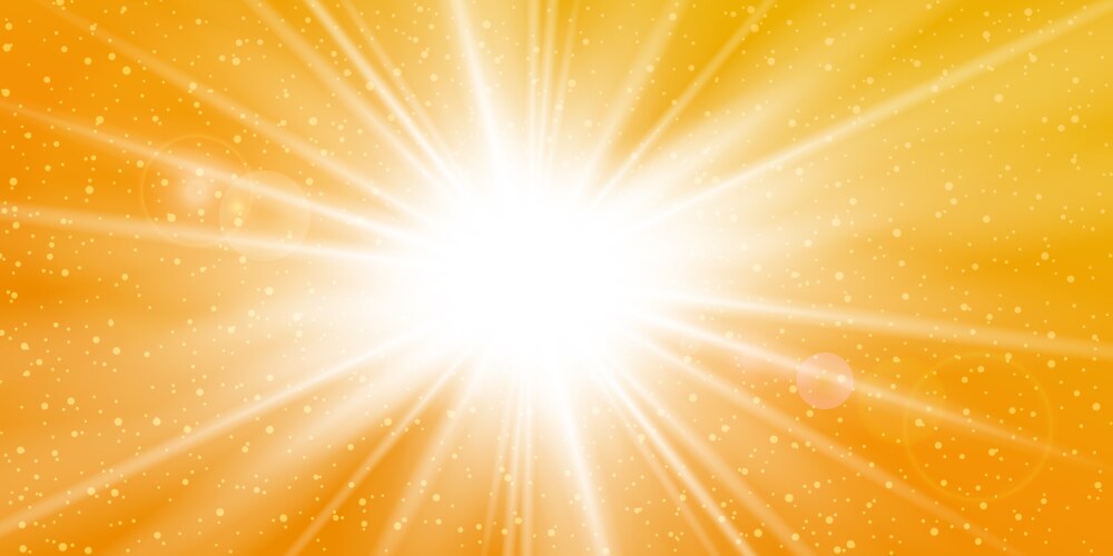 Gold sun rays light star flare glare sparkles Vector Image