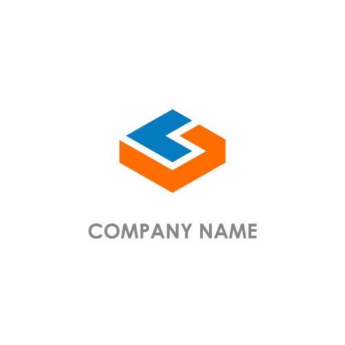 Polygon company logo Royalty Free Vector Image