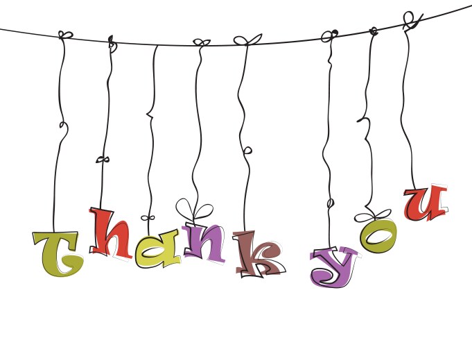 Happy stickman with speech bubble - thank you Vector Image