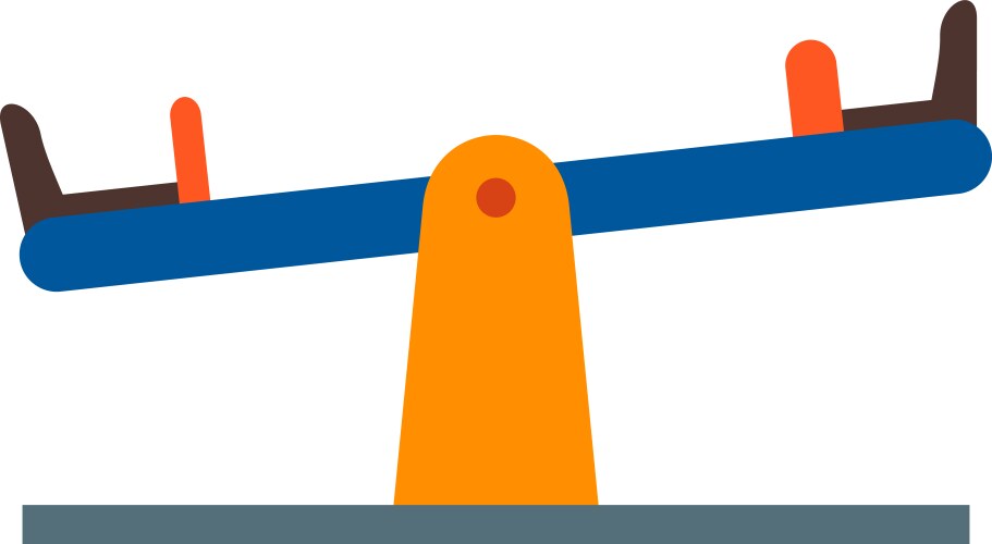 Sitting on seesaw Royalty Free Vector Image - VectorStock