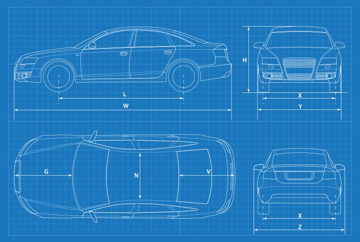 Car Plan View Vector Images (over 1,300)