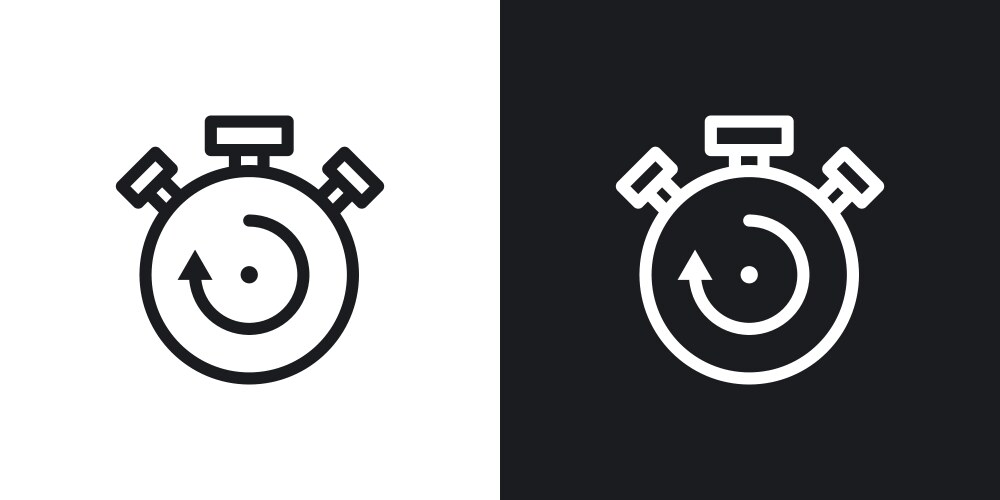 Time check icon set correct pictogram Royalty Free Vector