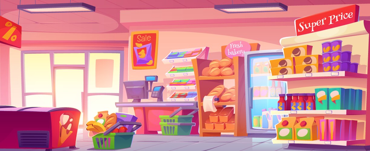 Supermarket Cartoon Vector Images (over 21,000)