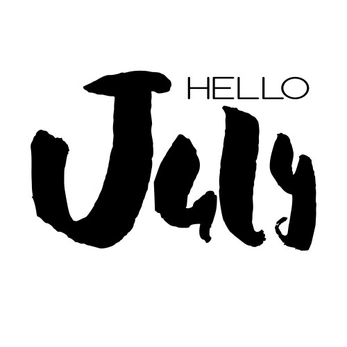 Hand drawn lettering element months set Royalty Free Vector