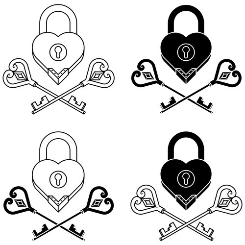 Heart Chain Tattoo Vector Images (over 270)