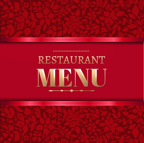 Red coffee menu cover Royalty Free Vector Image