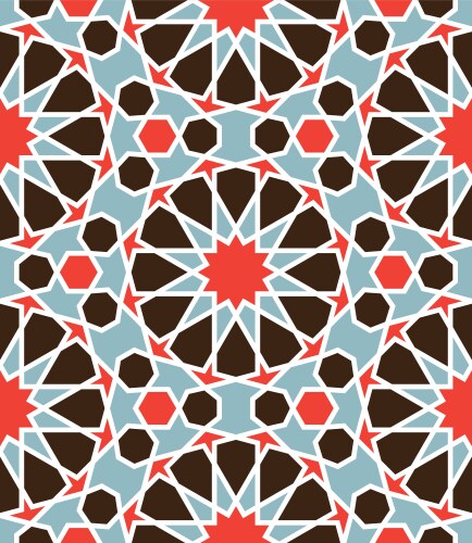 Arabic pattern seamless background Royalty Free Vector Image