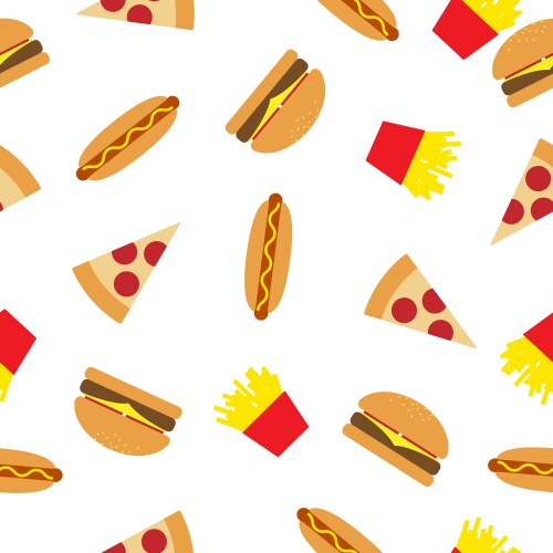 Fast Food Pattern Vector Images (over 19,000)