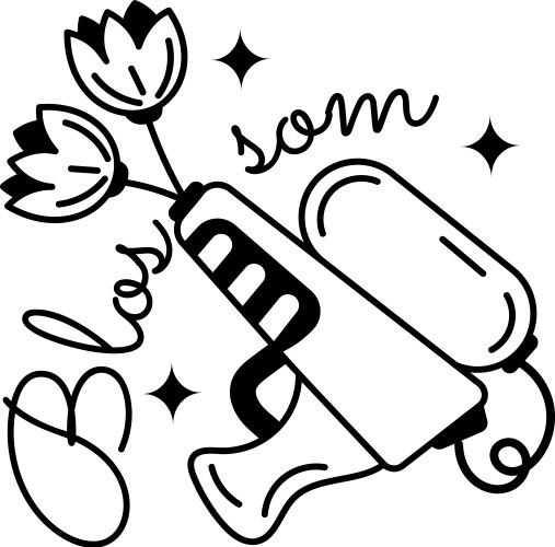 Flower gun Royalty Free Vector Image - VectorStock