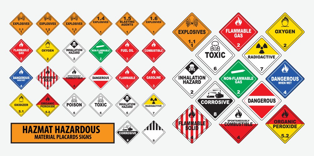 Hazmat Placard Vector Images (52)