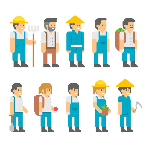 Flat design labor tools set Royalty Free Vector Image