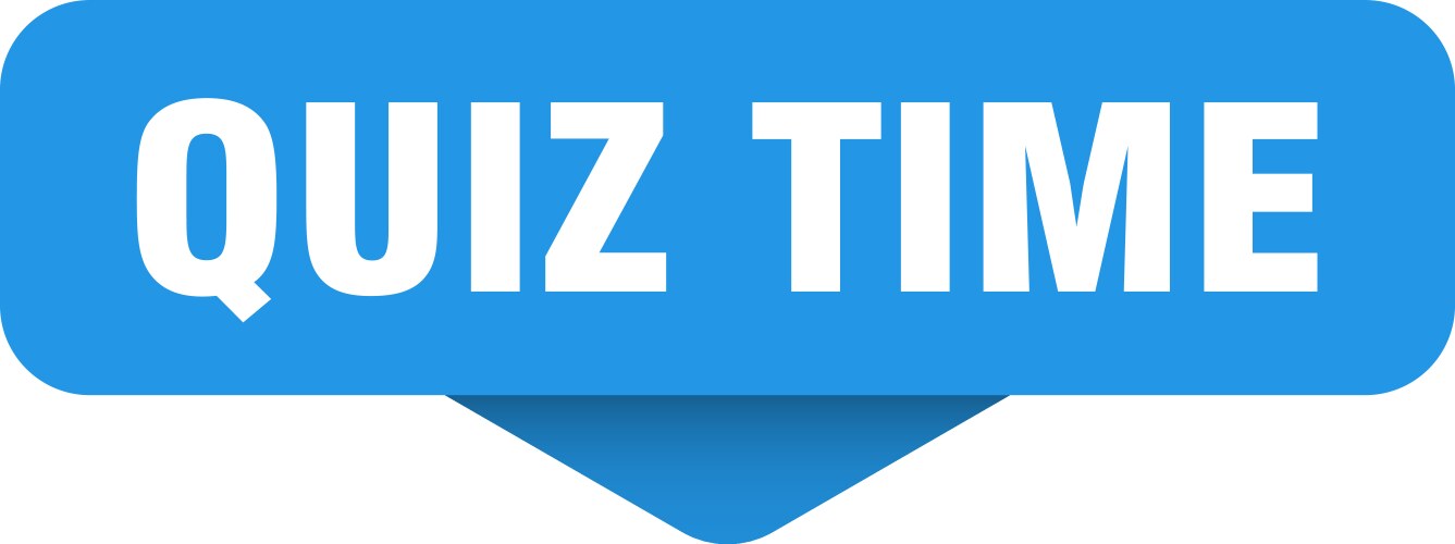 Quiz time sticker sign on transparent Royalty Free Vector