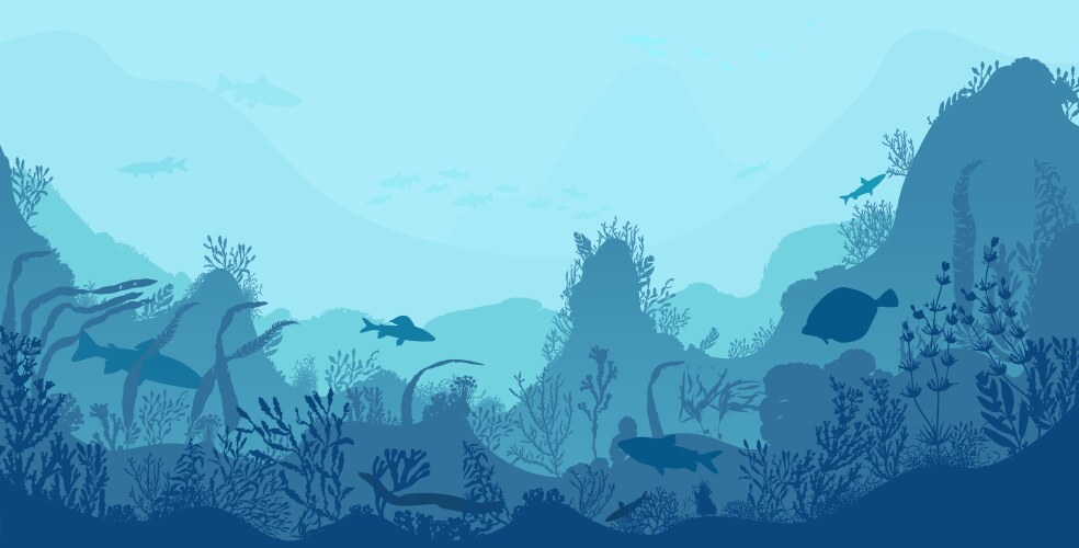 Under sea Royalty Free Vector Image - VectorStock