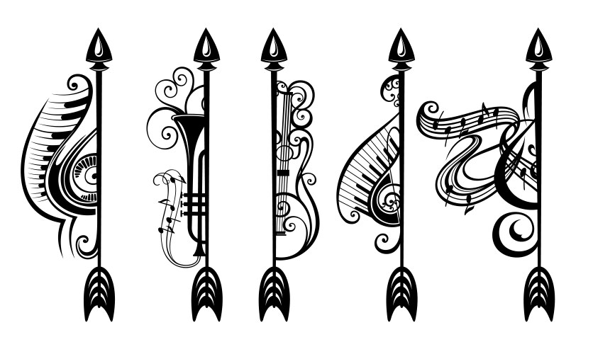 Music Tribal Tattoo Designs