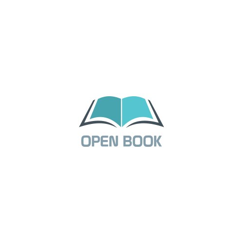 Open book student star logo Royalty Free Vector Image