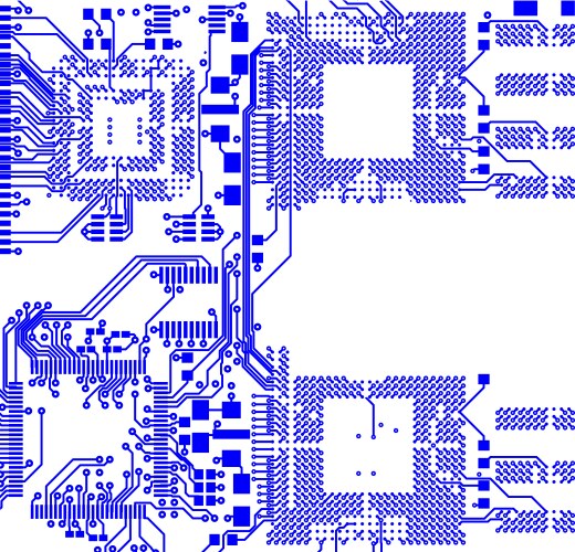 Printed circuit board without electronic component