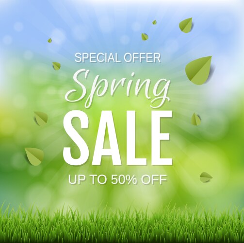 Spring sale poster Royalty Free Vector Image - VectorStock