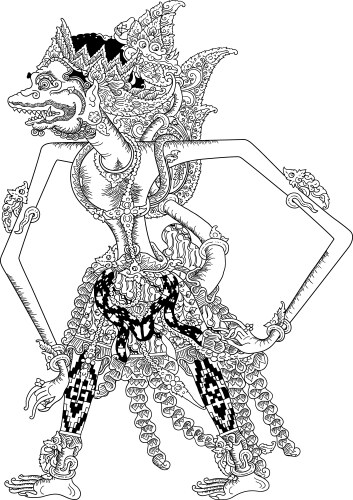 Wayang nakula sadewa Royalty Free Vector Image