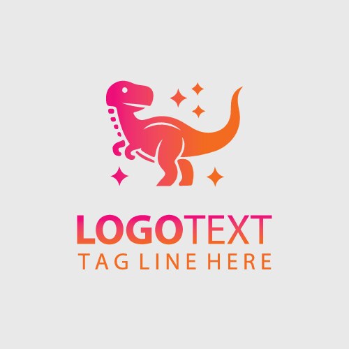 Dino logo Royalty Free Vector Image - VectorStock
