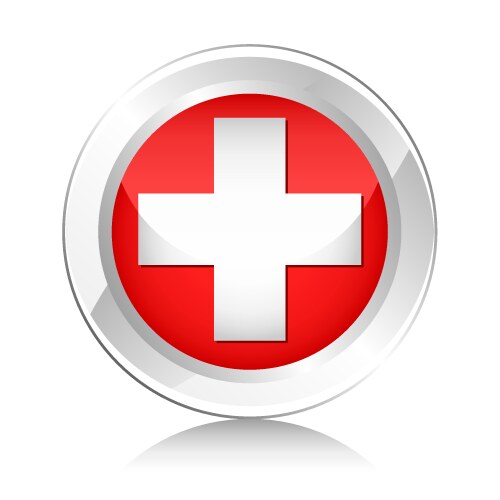 Cross red hospital medical sign Royalty Free Vector Image