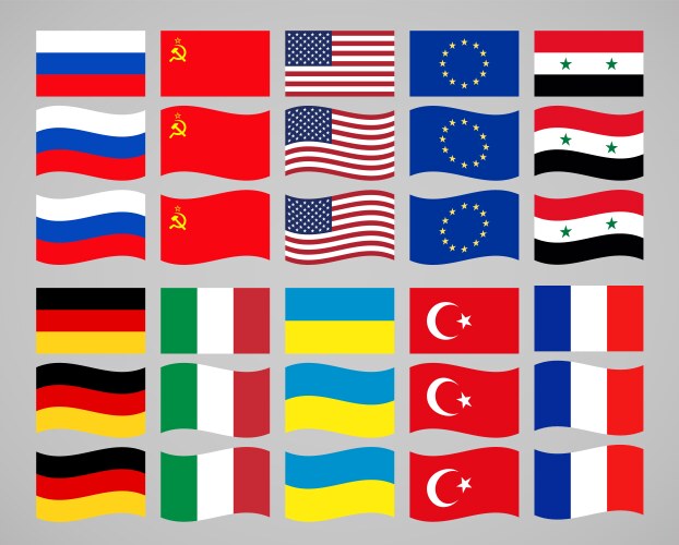 Graphic design flags Royalty Free Vector Image