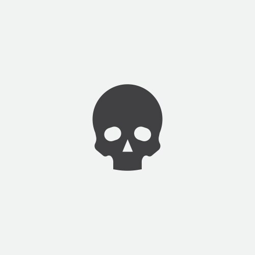 Skull icon on white background Royalty Free Vector Image