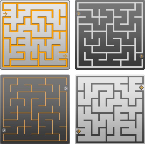 Labyrinth idea dark Royalty Free Vector Image - VectorStock