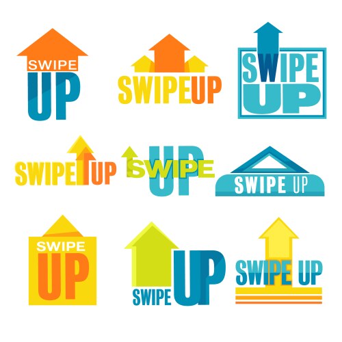 Swipe up arrow icon social media story Royalty Free Vector