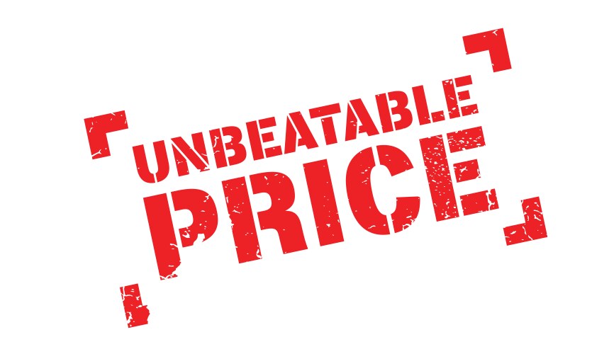 Unbeatable price rubber stamp Royalty Free Vector Image