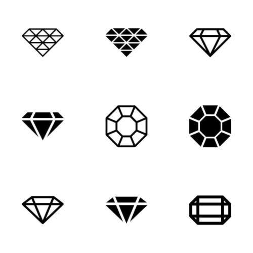 Diamond Black and White Vector Images (over 120,000)