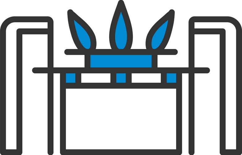 Stove burners electric and gas cooker hob burner Vector Image