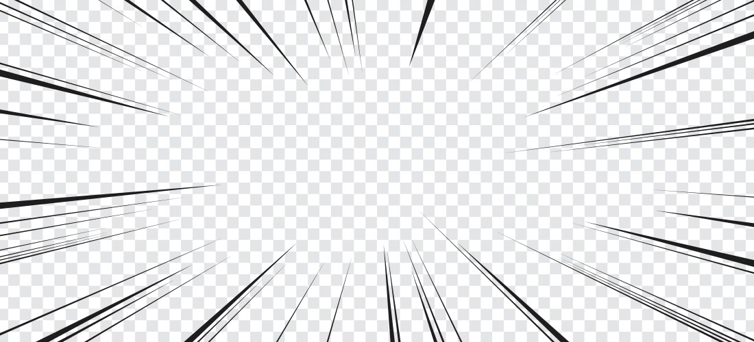 Manga motion zoom effect transparent background Vector Image