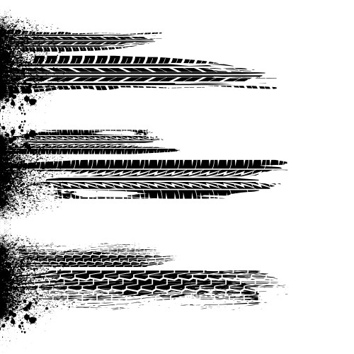 Tire track splash Royalty Free Vector Image - VectorStock