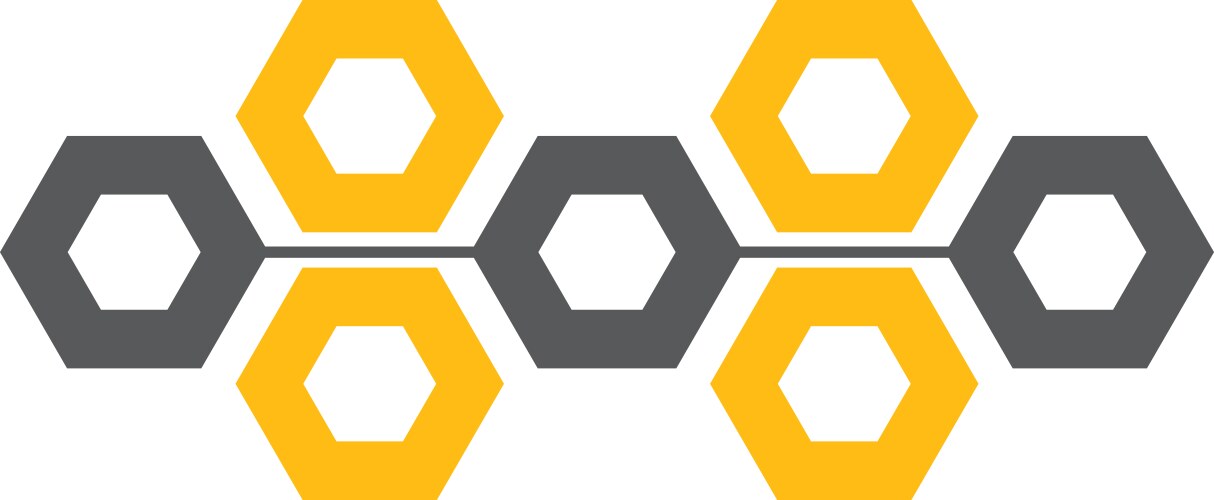 Honeycomb logo Royalty Free Vector Image - VectorStock