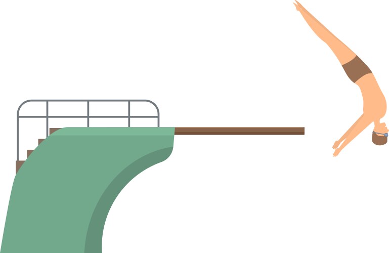 Springboard dive Vector Images & Graphics for Commercial Use | VectorStock