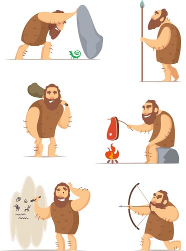 Caveman Drawing Vector Images (over 1,900)