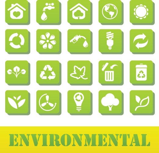 Environmental signs Royalty Free Vector Image - VectorStock