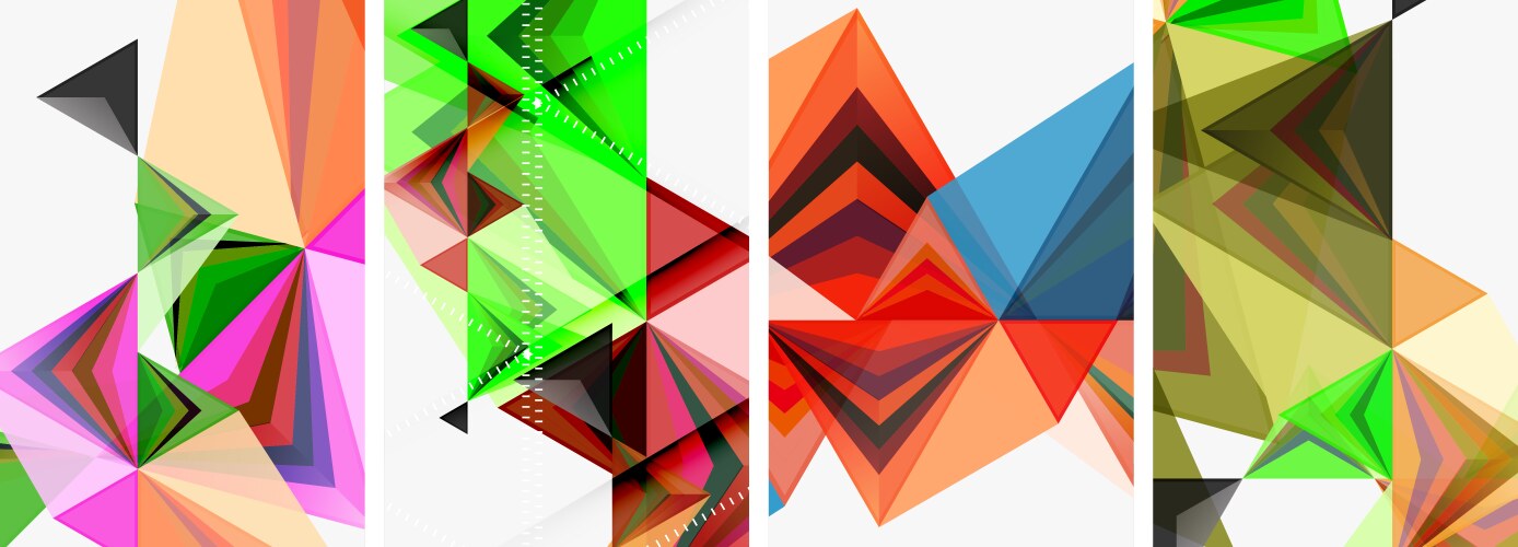 Minimalist triangular geometric clean concept Vector Image