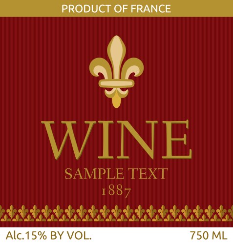 Wine label design background Royalty Free Vector Image