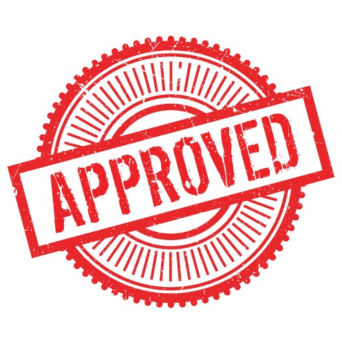 Fda approved stamp Royalty Free Vector Image - VectorStock