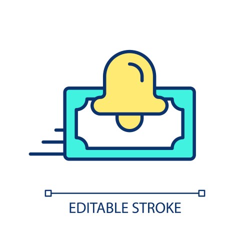 Bank semi flat rgb color Royalty Free Vector Image